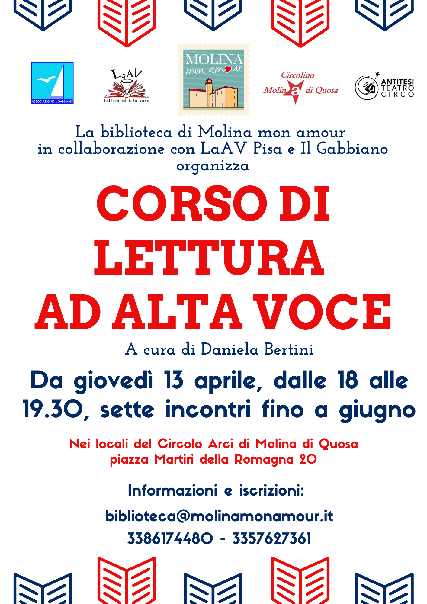 Al via il corso per imparare a leggere ad alta voce - Molina mon amour